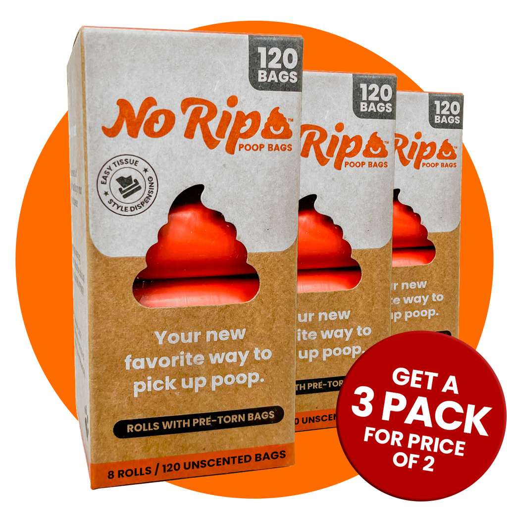 No Rip Poop Bags Pack of 3 • 24 Rolls Count, 360 Bags