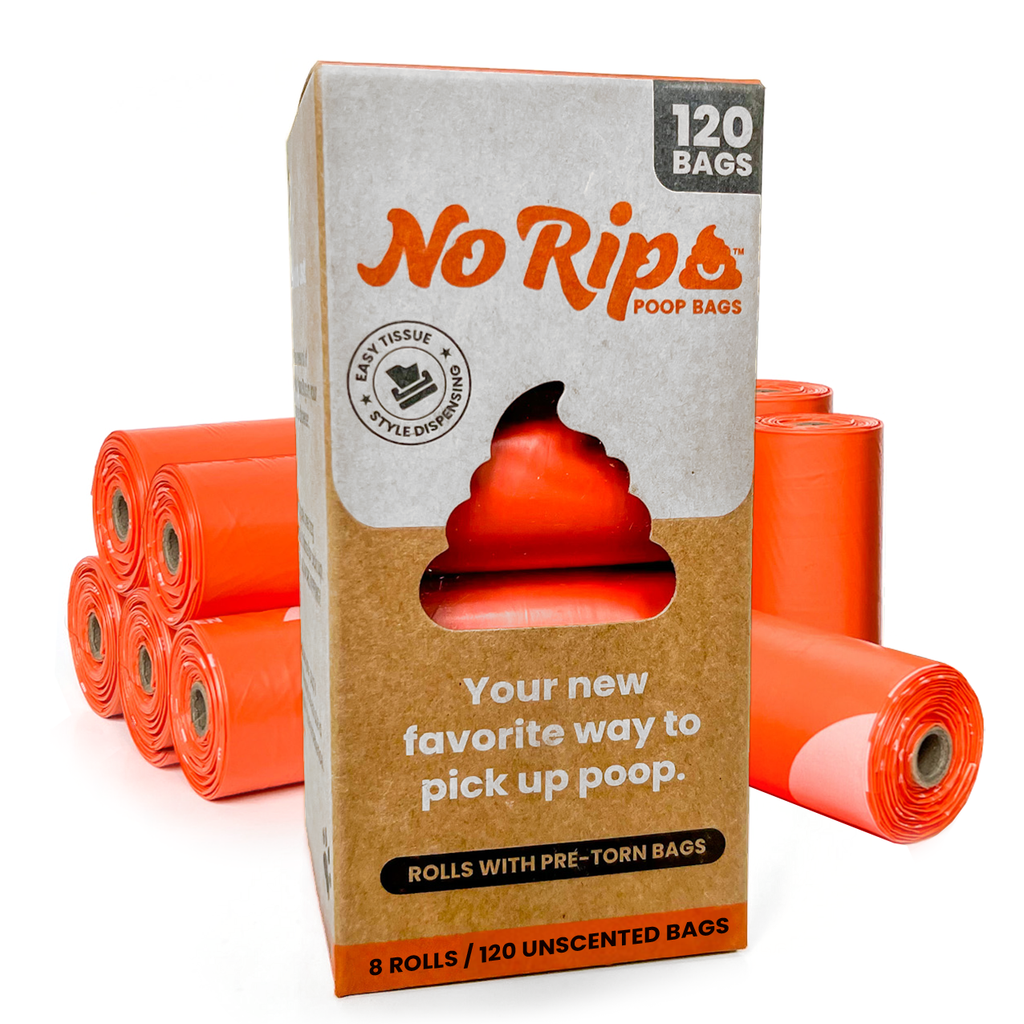 No Rip Poop Bags • 8 Rolls Count, 120 Bags